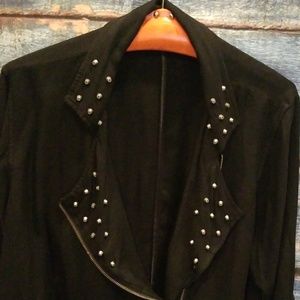 torrid | Jackets & Coats | Torrid Sharkbite Black Studded Zipup Blazer ...